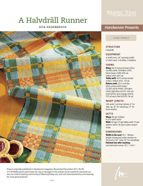 A Halvdrall Runner Pattern Download – Long Thread Media