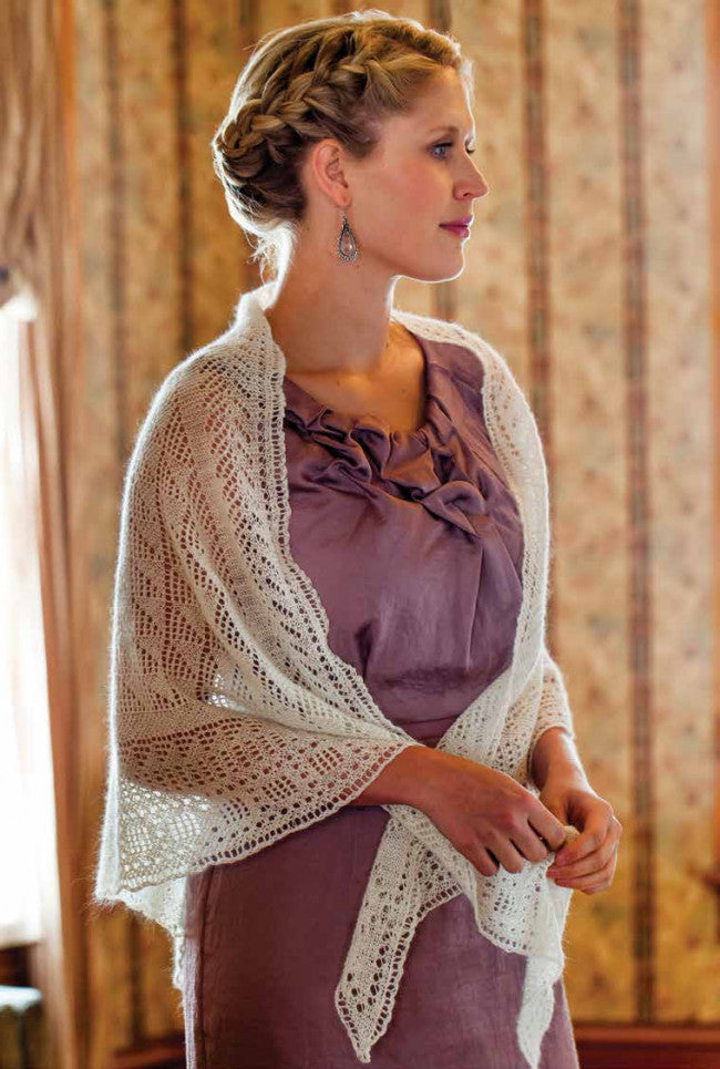 The Lacy Triangular Knitted Shawl Pattern Long Thread Media 3833