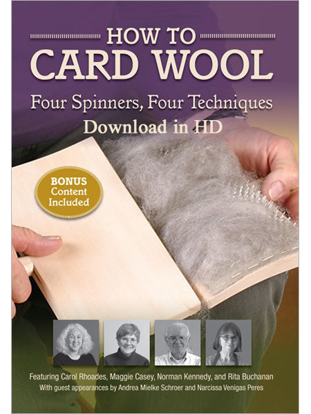 How to Card Wool: Four Spinners, Four Techniques Video Download – Long ...